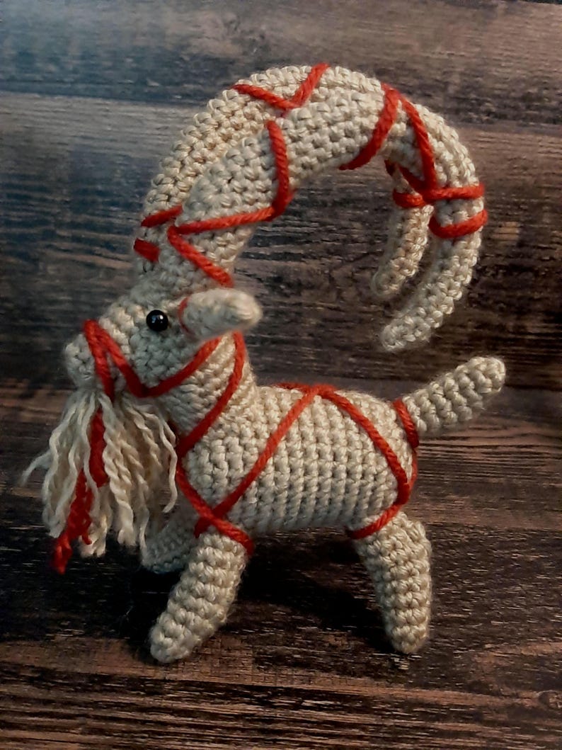 Mini Norse Julbok Crochet Scandinavian Christmas Ornament Decor Yule ...