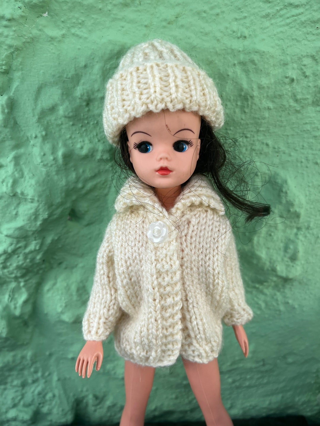 Patch / Sindy / Barbie Hand Knitted Cream Coloured Cardigan - Etsy
