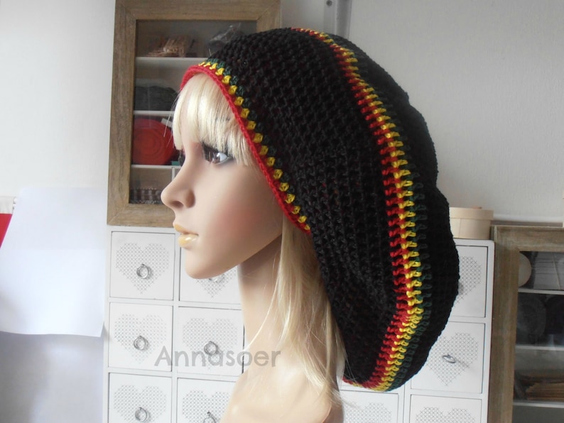 Patroon om zelf een Rasta Muts te haken. Origineel Annasoer patroon ...