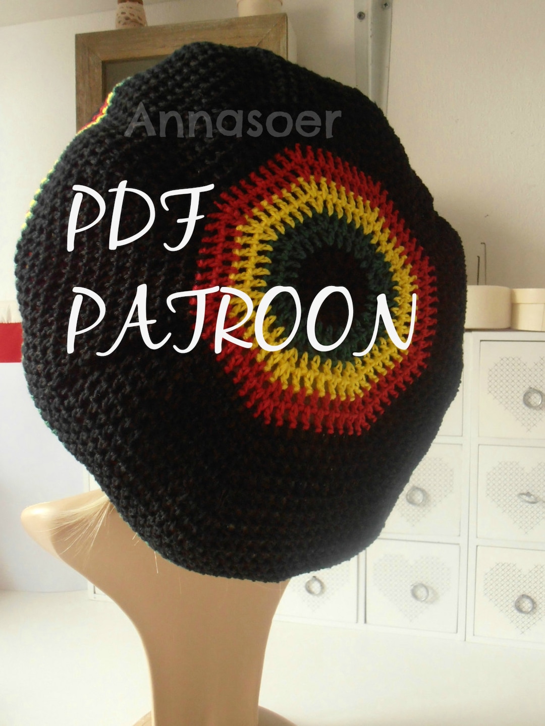 Patroon om zelf een Rasta Muts te haken. Origineel Annasoer patroon ...