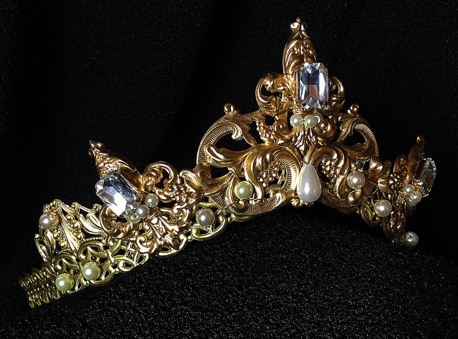 Bridal Tiara--wedding Tiara--tudor Crown--medieval Crown--wedding ...