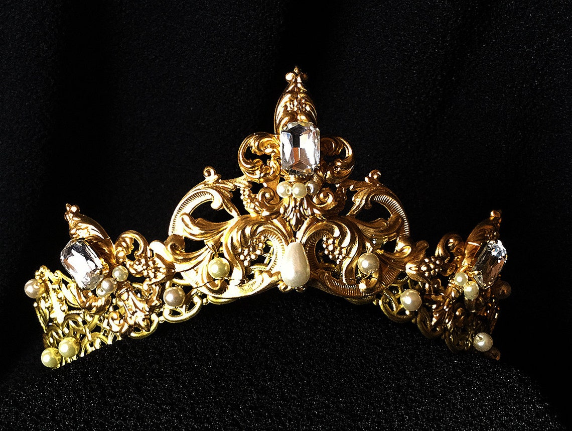 Bridal Tiara--wedding Tiara--tudor Crown--medieval Crown--wedding ...