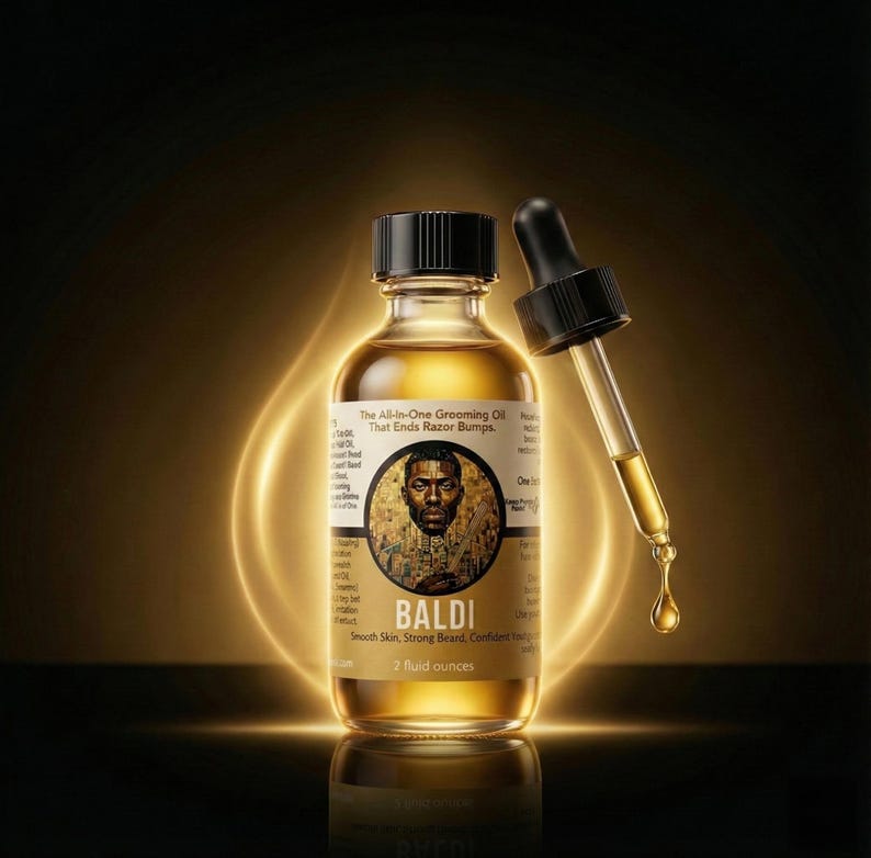 Baldi All-in-one Grooming Oil for Men – Moisturizes Scalp & Beard ...