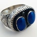 Afghani Sterling Silver Lapis Ring, Tribal Ottoman, Size 7 3/4, - Etsy
