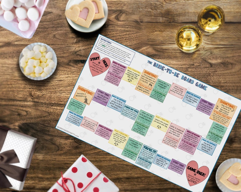 Bride-to-be Board Game Bridal Shower Bachelorette Great - Etsy