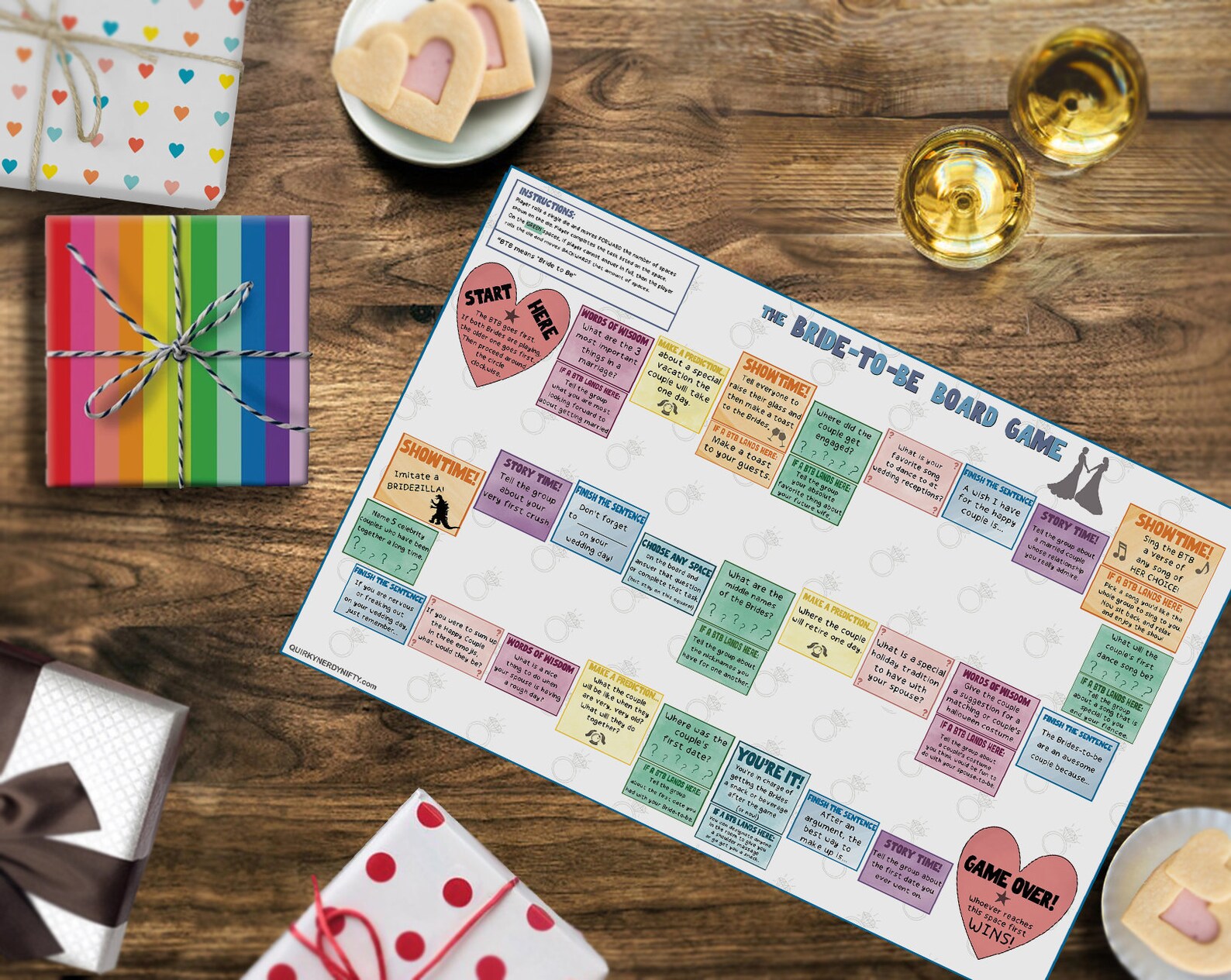 LGBT Bride-to-be Board Game for Two Bride Couples Same Sex - Etsy