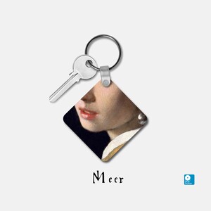 The Girl With a Pearl Earring Keychain Personalized Double Sided ...