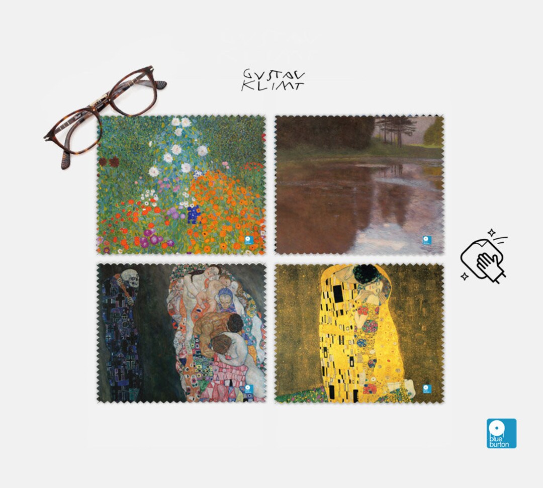 Gustav Klimt Lens Cloth Set - 4 Microfiber Art Cloths - Etsy