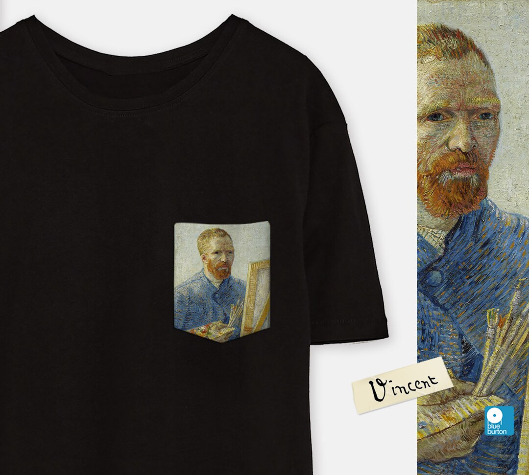 Van Gogh Art Pocket T-shirt - Self-portrait as a Painter - Etsy
