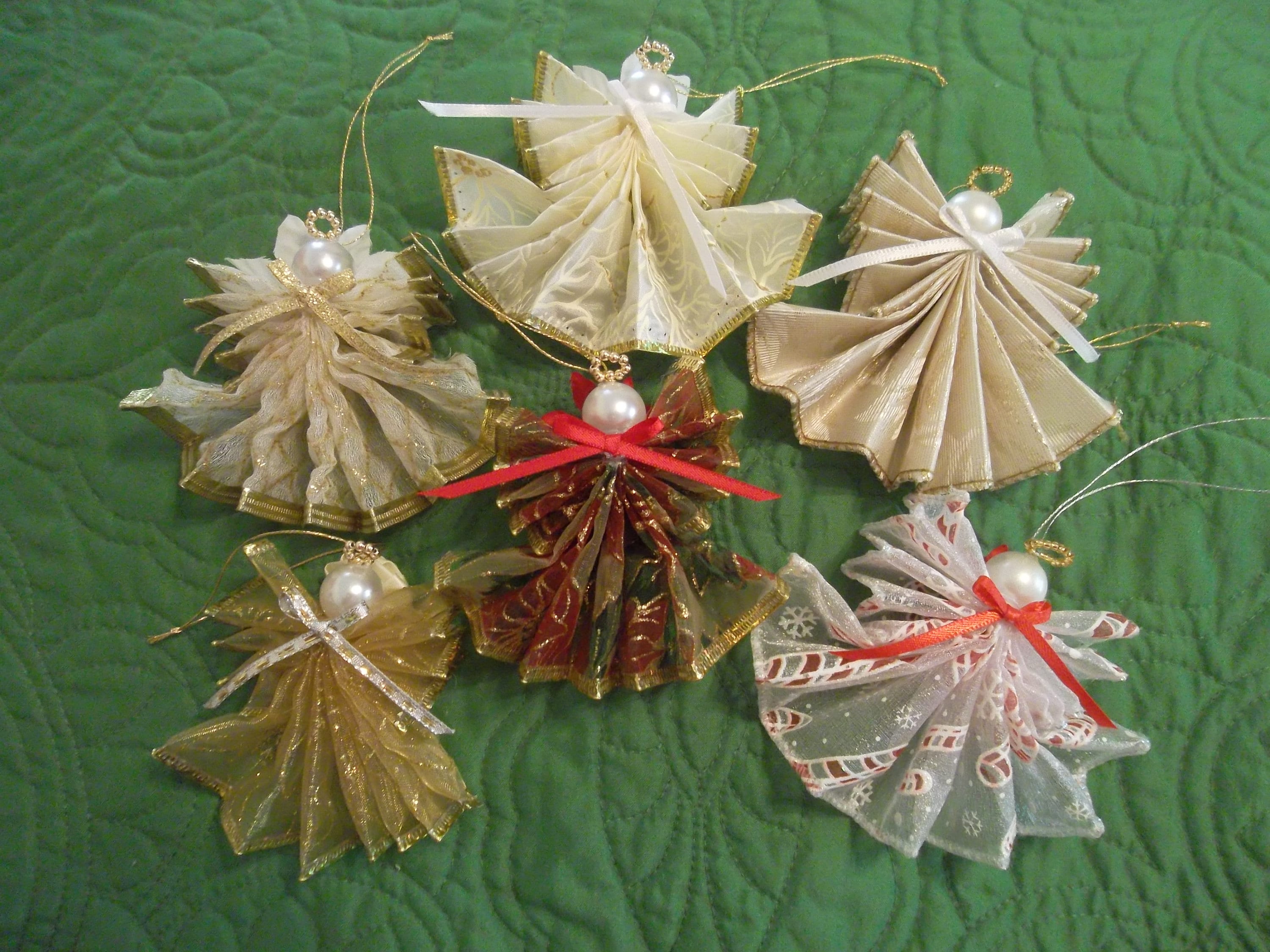 Wire Edged Ribbon Christmas Angel Ornaments - Etsy