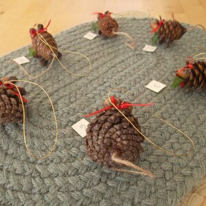 Rudolph the Red Nosed Pinecone Ornament - Etsy