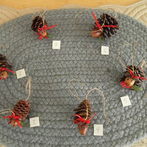 Rudolph the Red Nosed Pinecone Ornament - Etsy