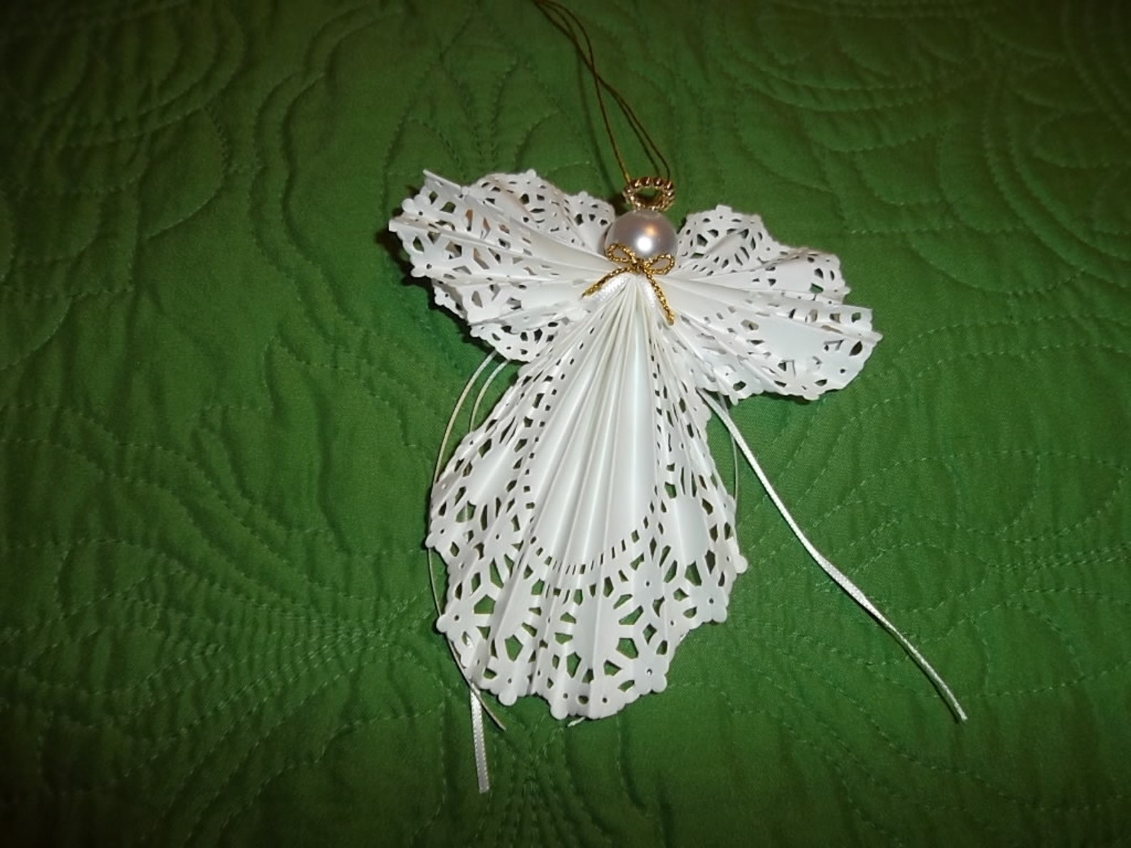 Lacy Paper Doily Angel Ornament - Etsy