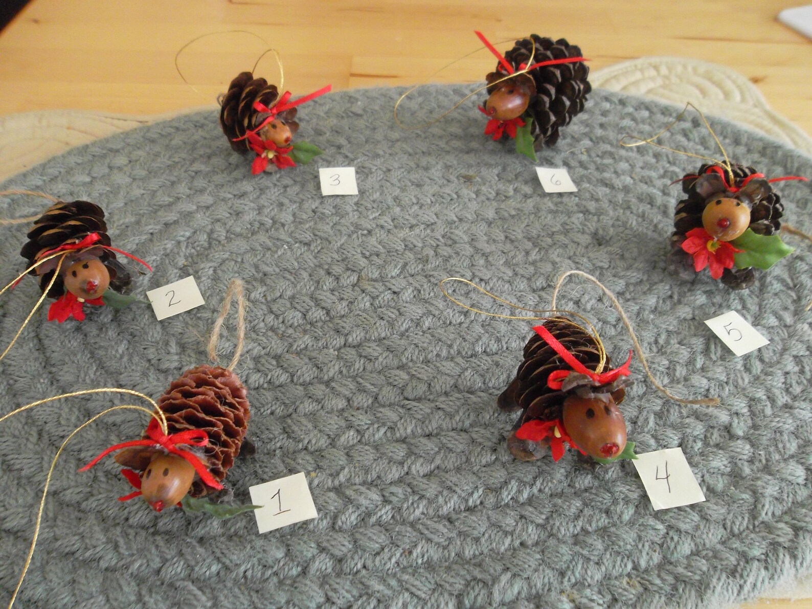 Rudolph the Red Nosed Pinecone Ornament - Etsy