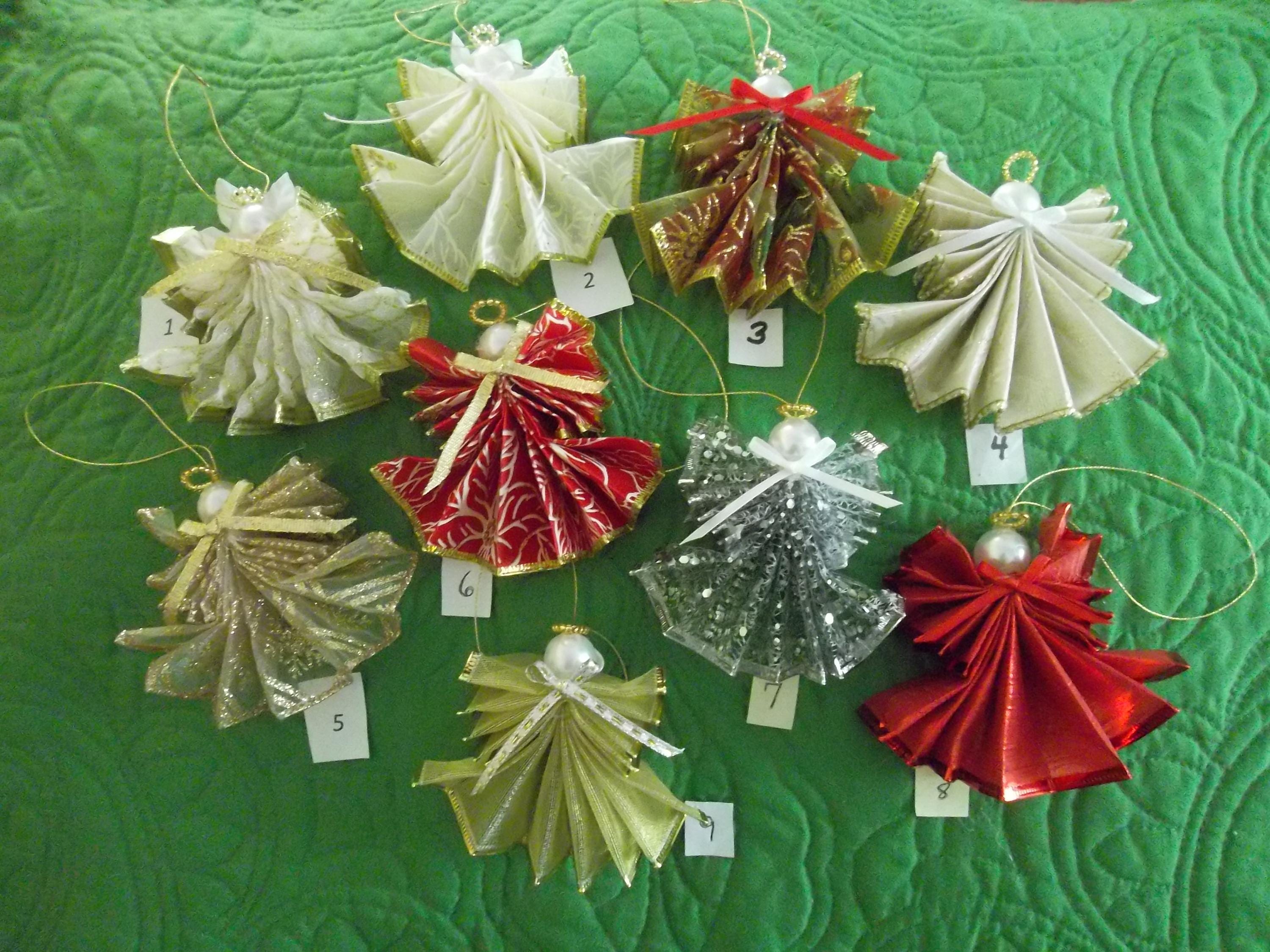 Wire Edged Ribbon Christmas Angel Ornaments - Etsy