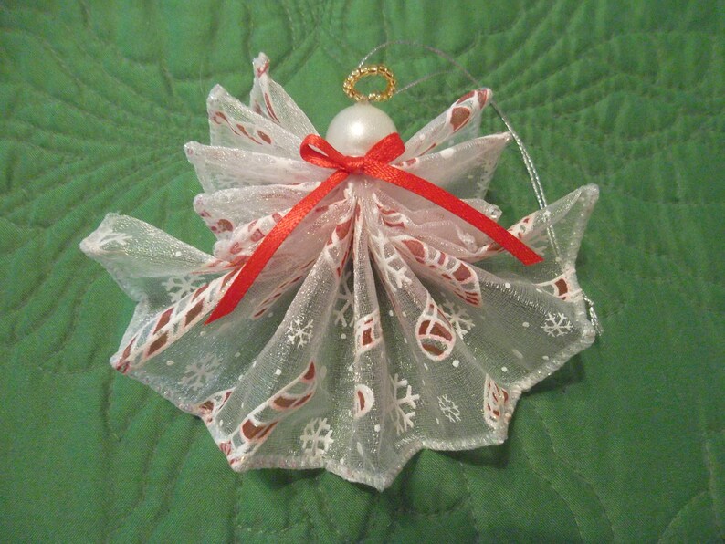 Wire Edged Ribbon Christmas Angel Ornaments - Etsy