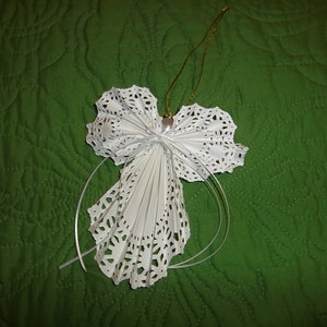 Lacy Paper Doily Angel Ornament - Etsy