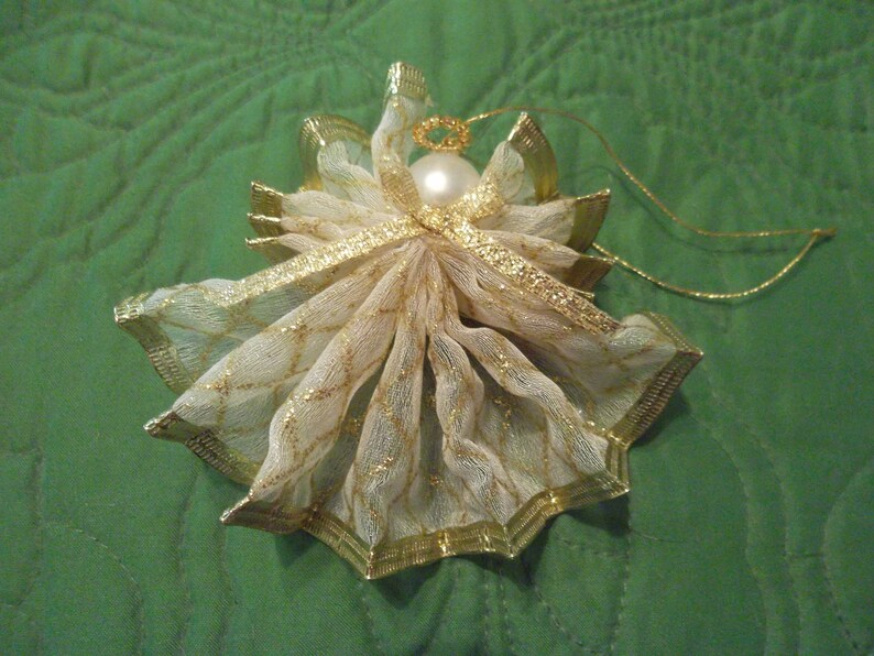 Wire Edged Ribbon Christmas Angel Ornaments - Etsy