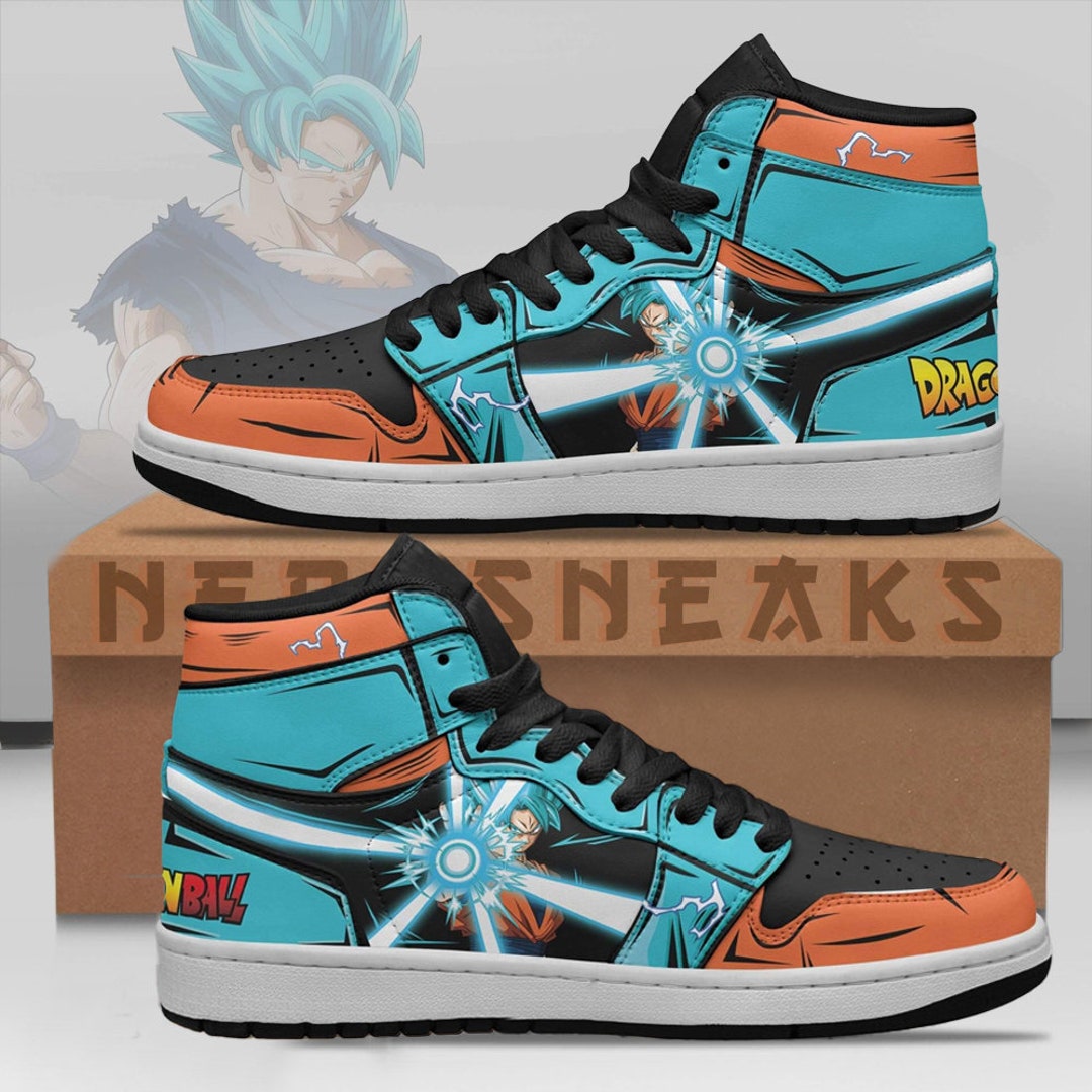 Super Saiyan Blue Goku Shoes Custom Anime Boot Sneakers - Etsy