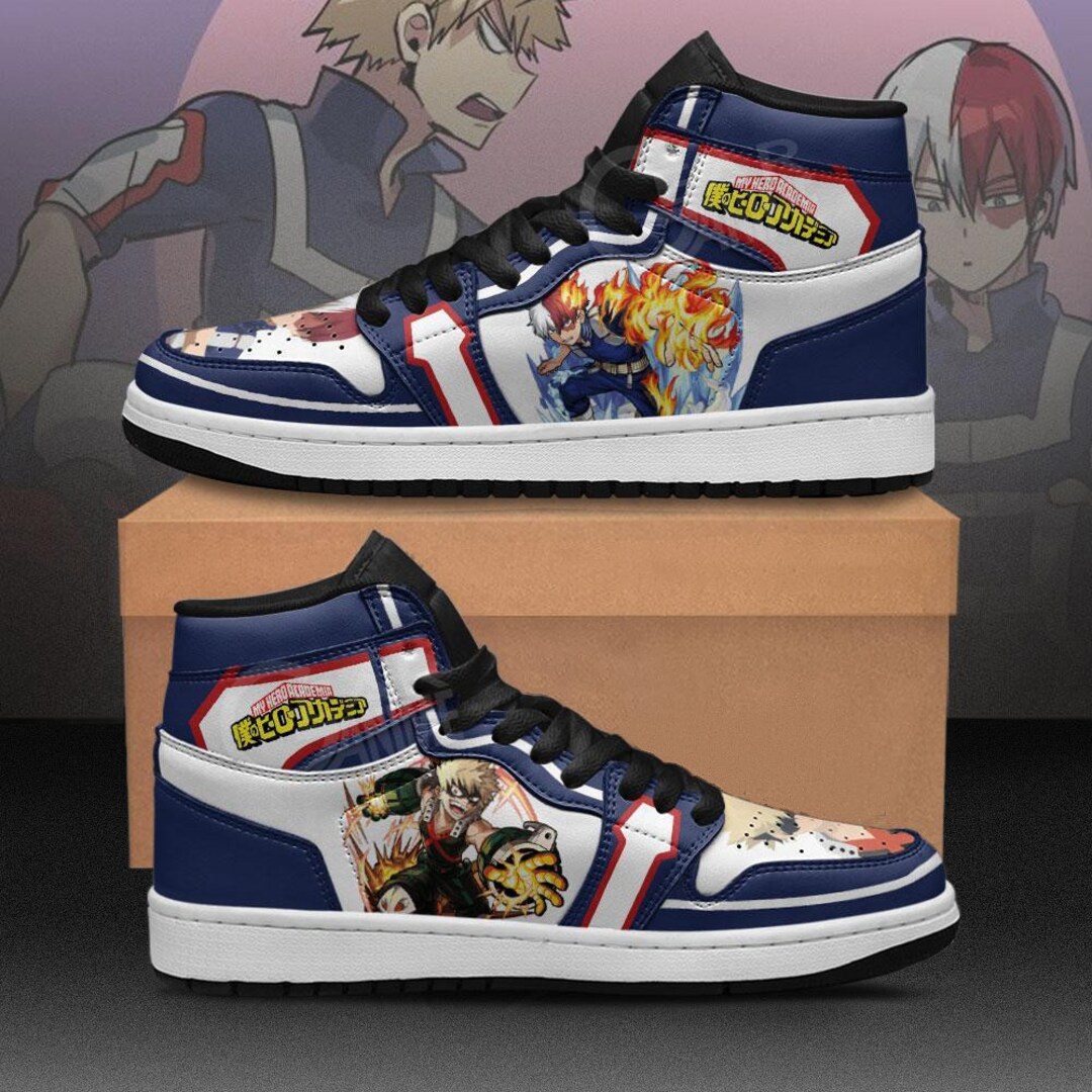 Shoto Todoroki and Bakugo Jd1s Sneakers Custom Anime Shoes - Etsy