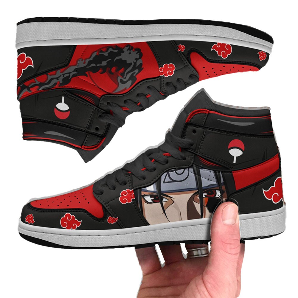 Itachi Akatsuki Shoes Custom Amaterasu Anime Boot Sneakers - Etsy
