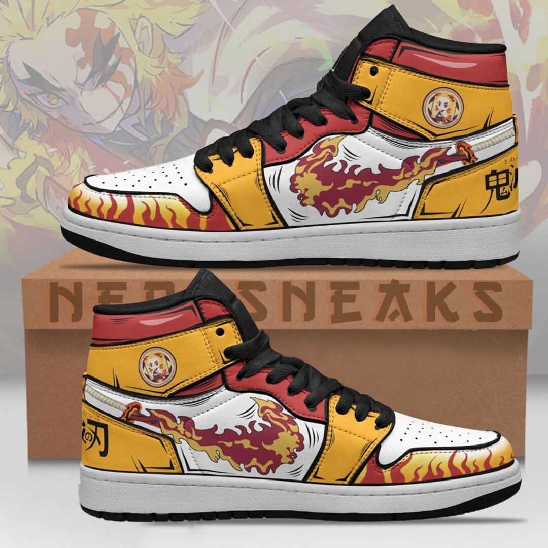 Rengoku Cosplay Shoes Anime Shoes Boot Sneakers - Etsy