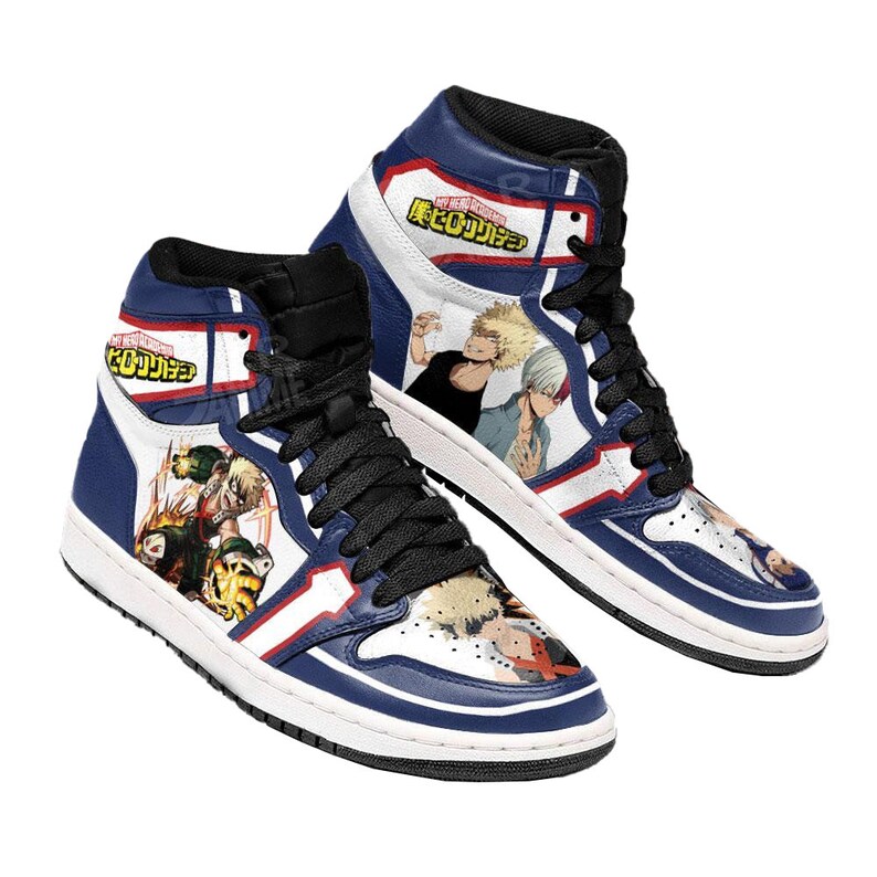 Shoto Todoroki and Bakugo Jd1s Sneakers Custom Anime Shoes - Etsy