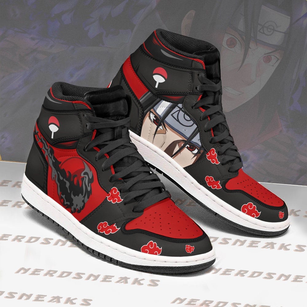 Itachi Akatsuki Shoes Custom Amaterasu Anime Boot Sneakers - Etsy