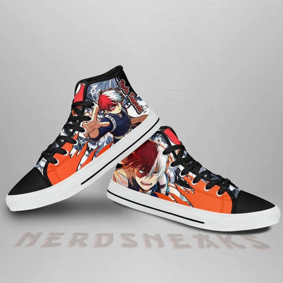 Shoto Todoroki High Top Shoes Custom Anime Sneakers - Etsy