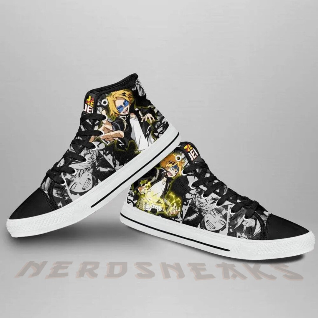 Denki Kaminari High Top Shoes Custom Anime Sneakers - Etsy