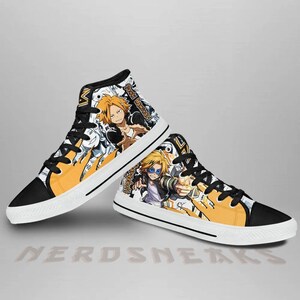 Denki Kaminari High Top Shoes Custom Anime Sneakers - Etsy