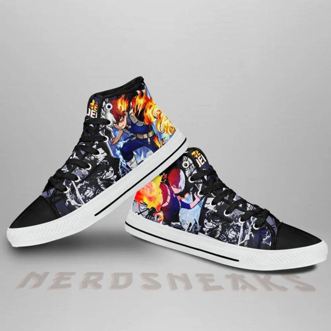 Shoto Todoroki High Top Shoes Custom Anime Sneakers - Etsy