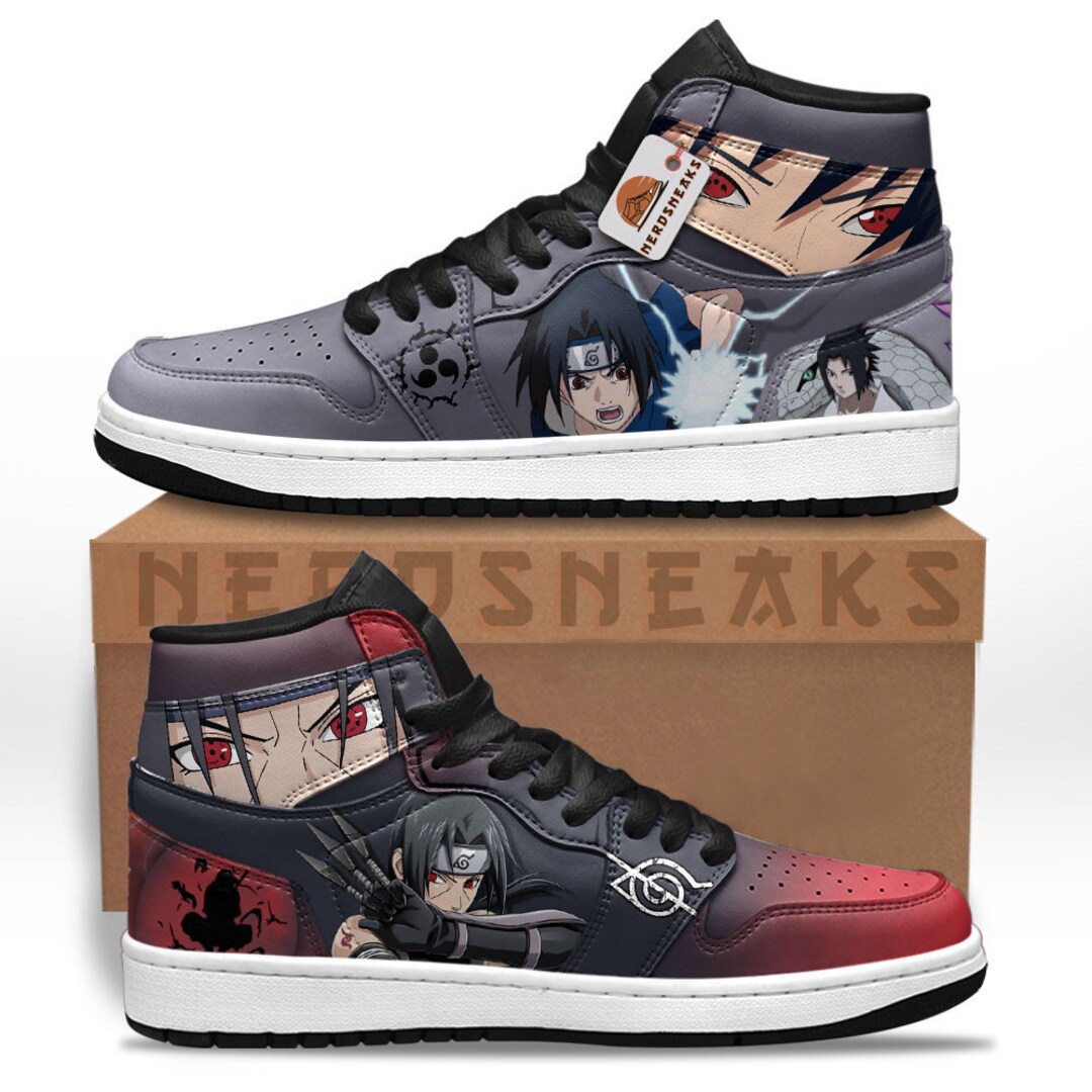 Sasuke Uchiha and Itachi Uchiha Anime Shoes Custom Sneakers - Etsy