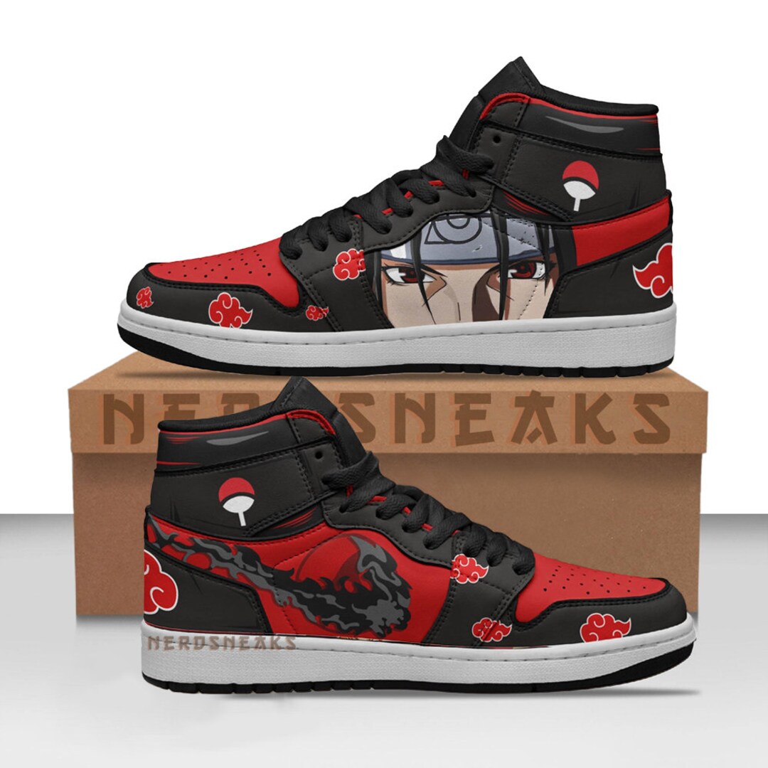 Itachi Akatsuki Shoes Custom Amaterasu Anime Boot Sneakers - Etsy