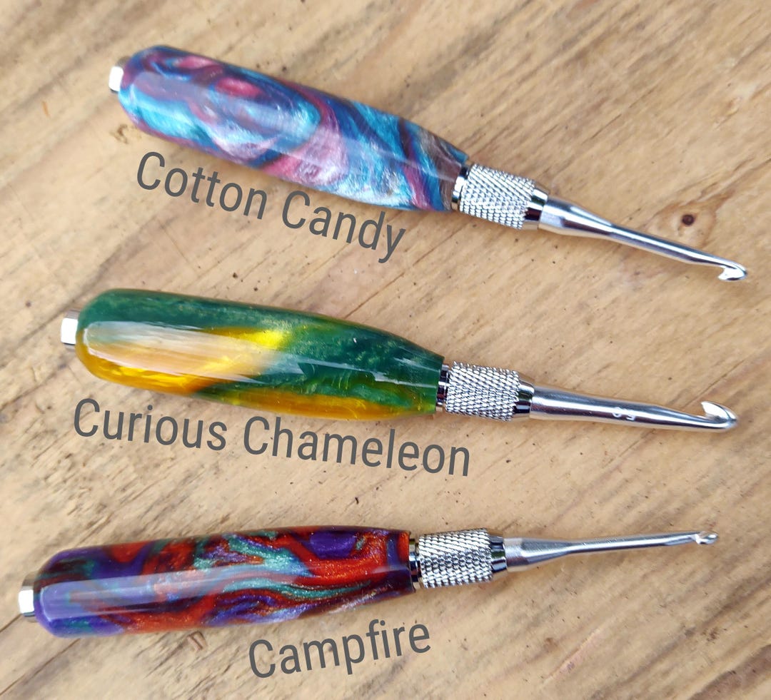 Set of 8 Hooks - Handle W/ Choice of Patterns- Storage Box- Oversize ...