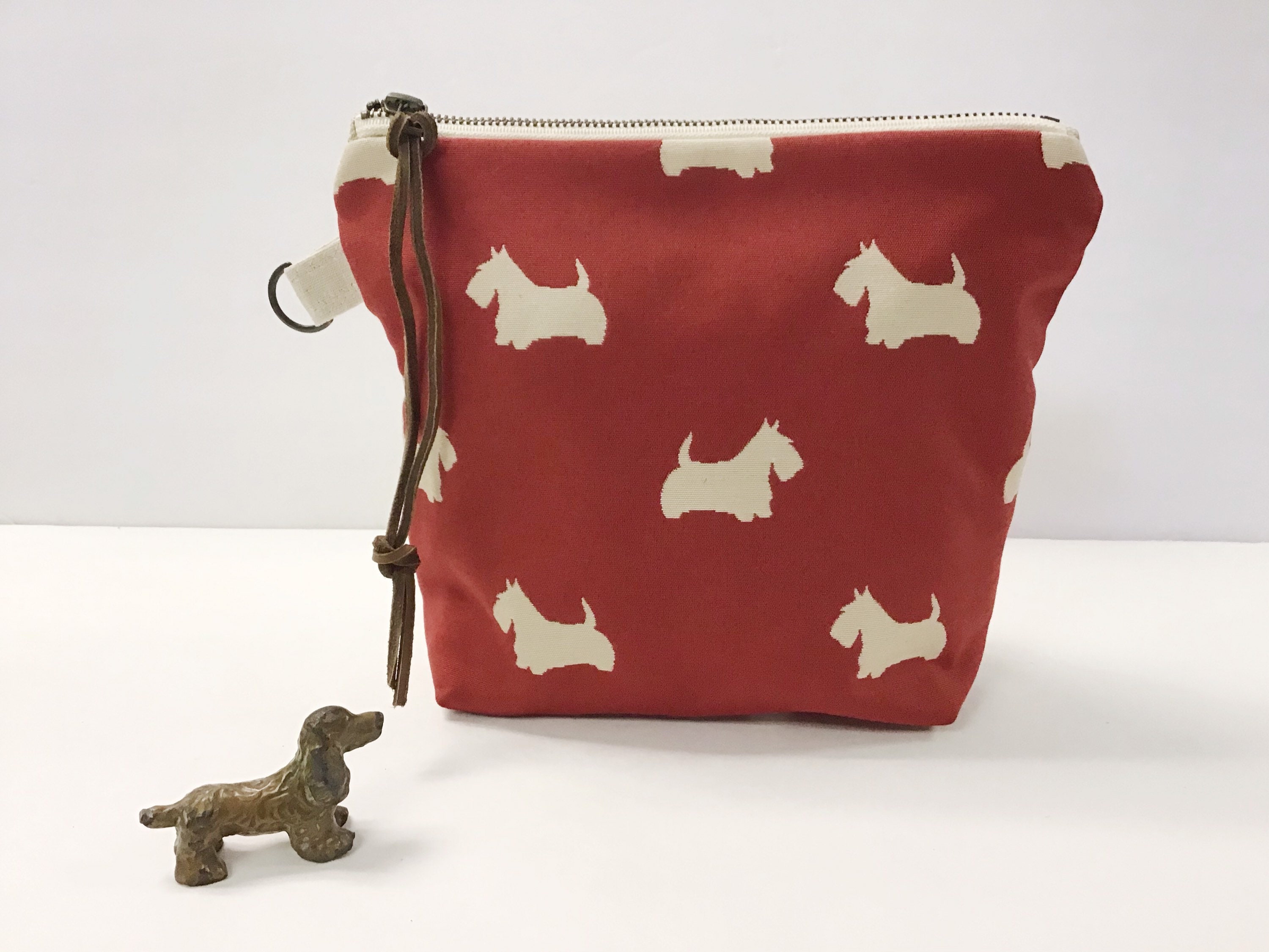 Handmade Scotty Scottie Dog Rust Red Wristlet Zipper Purse | Etsy