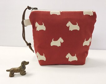 Handmade Scotty Scottie Dog Rust Red Wristlet Zipper Purse | Etsy