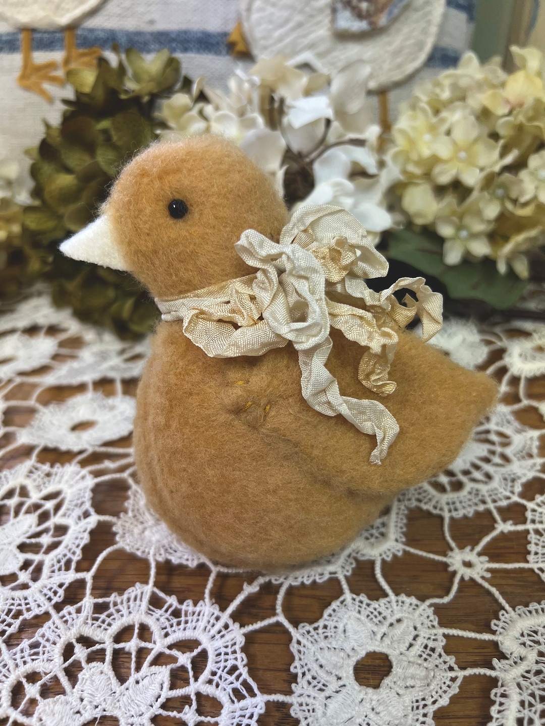 Farmhouse Fuzzy Chick so Sweet Primitive Easter Decor Cottage Chic ...