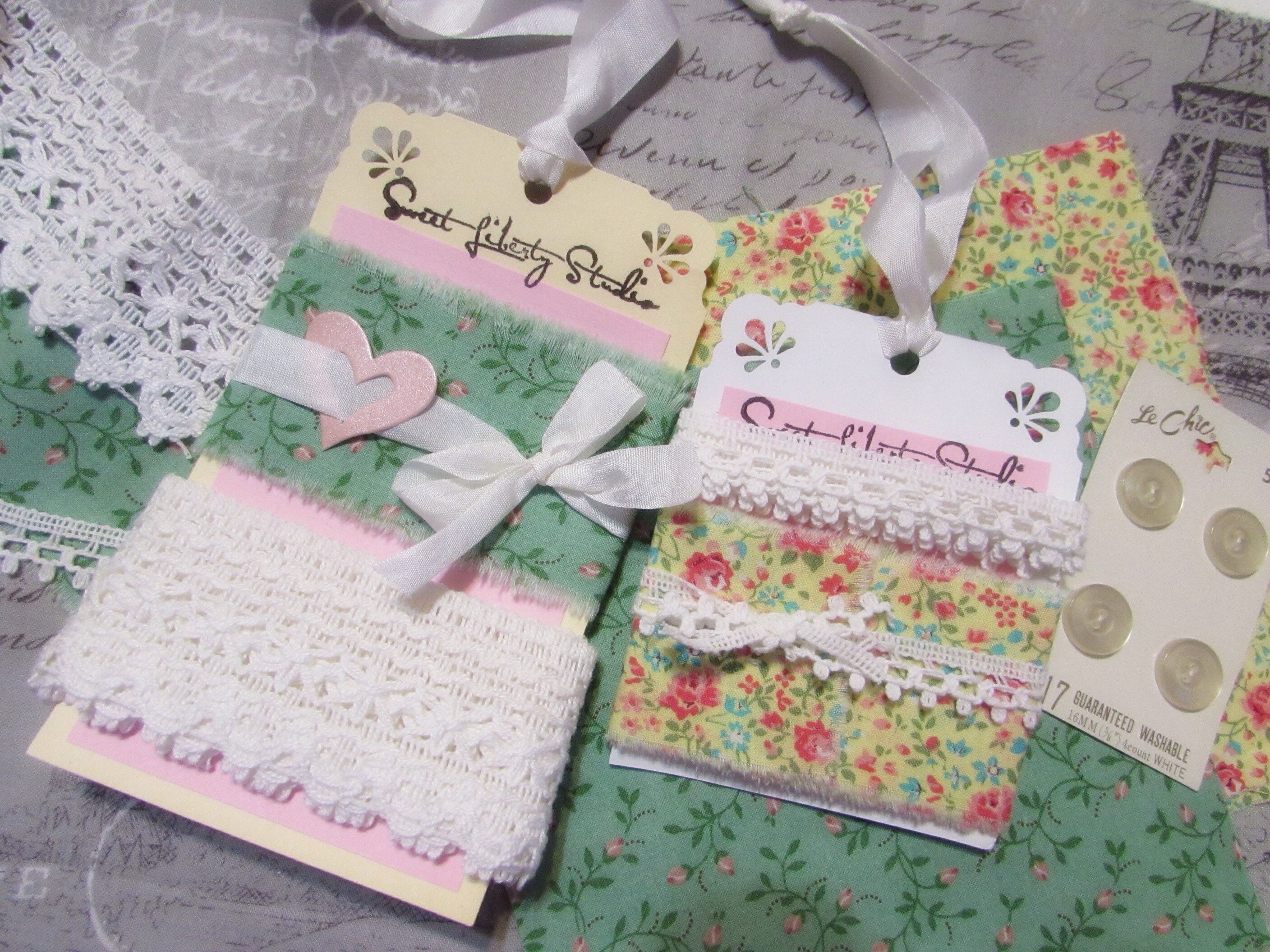 Hand Frayed Cottage Roses Buds Fabric Ribbon Lot Inspiration | Etsy