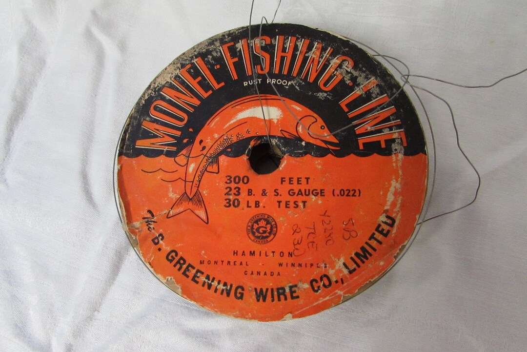 Vintage Monel Fishing Wire Line Spool Cool Orange Black - Etsy