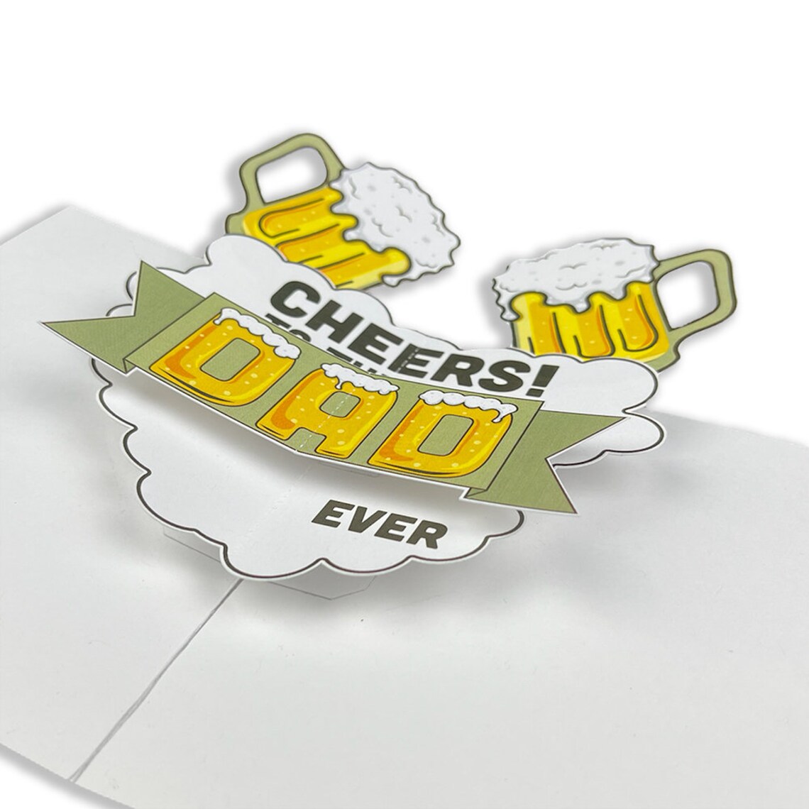 Cheers to Dad Pop-up Card SVG DIY Project - Etsy