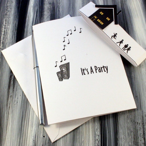 House Party Pop up Greeting Card - House Warming Invite - Etsy