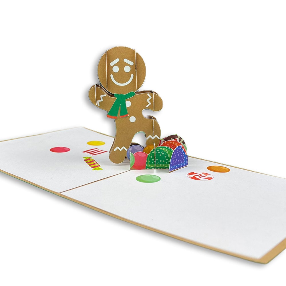 Gingerbread Man Pop up Greeting Card - Etsy