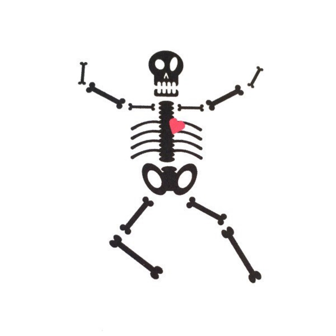 Love Every Bone in Your Body - Love Card - Skeleton Greeting - Etsy