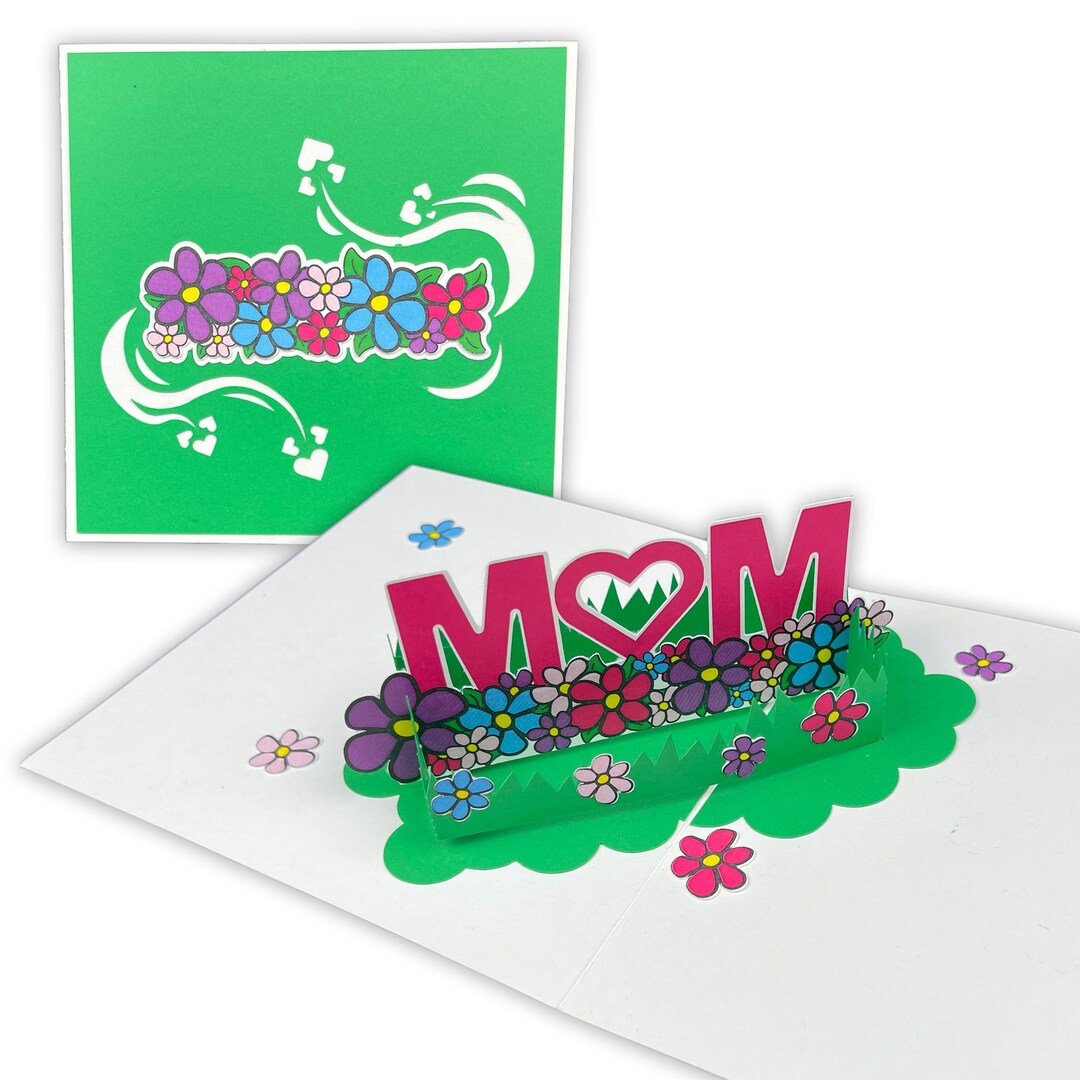Meaningful Mom Pop up Card - 3D Flower Design - Floral Mother's Day ...