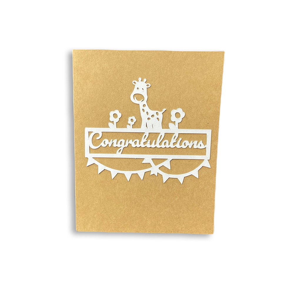 Congratulations Giraffe Banner SVG - Etsy