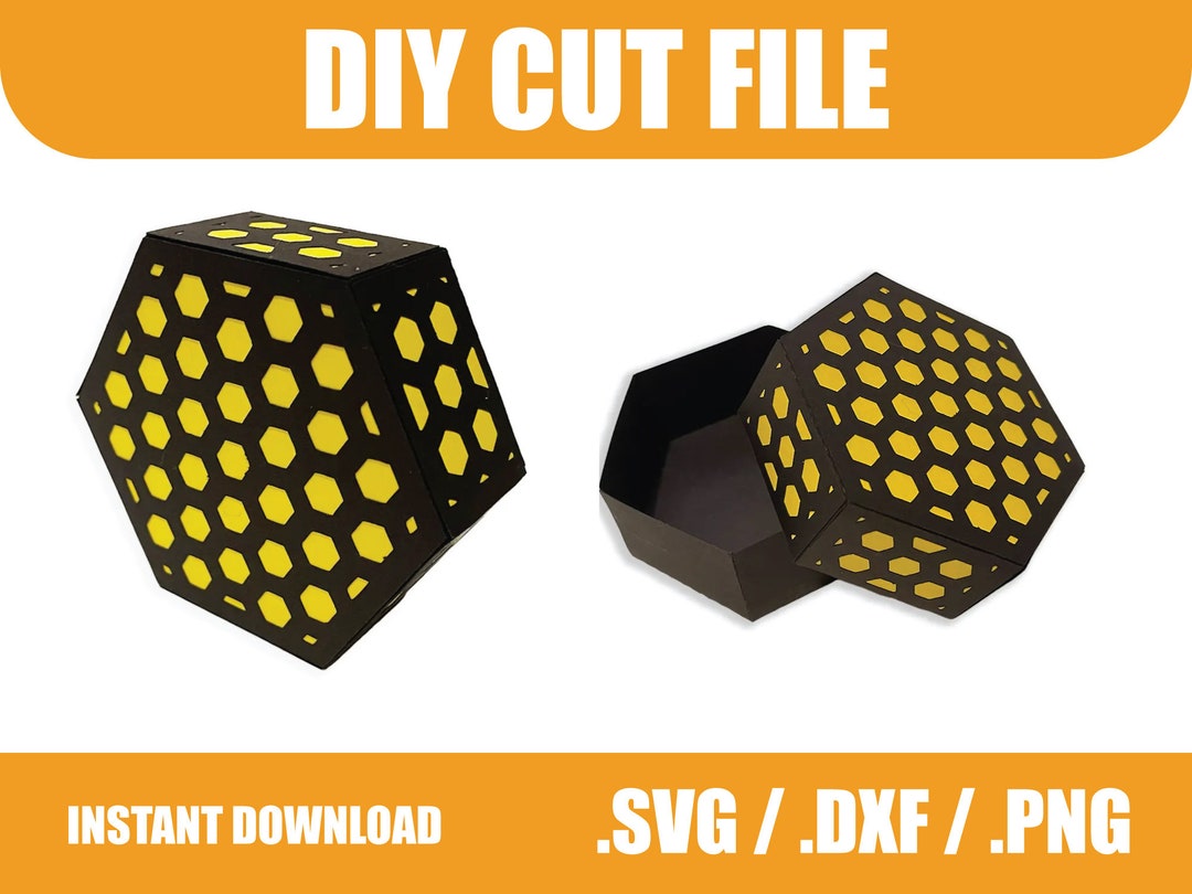 Honeycomb Box SVG Design File - Etsy