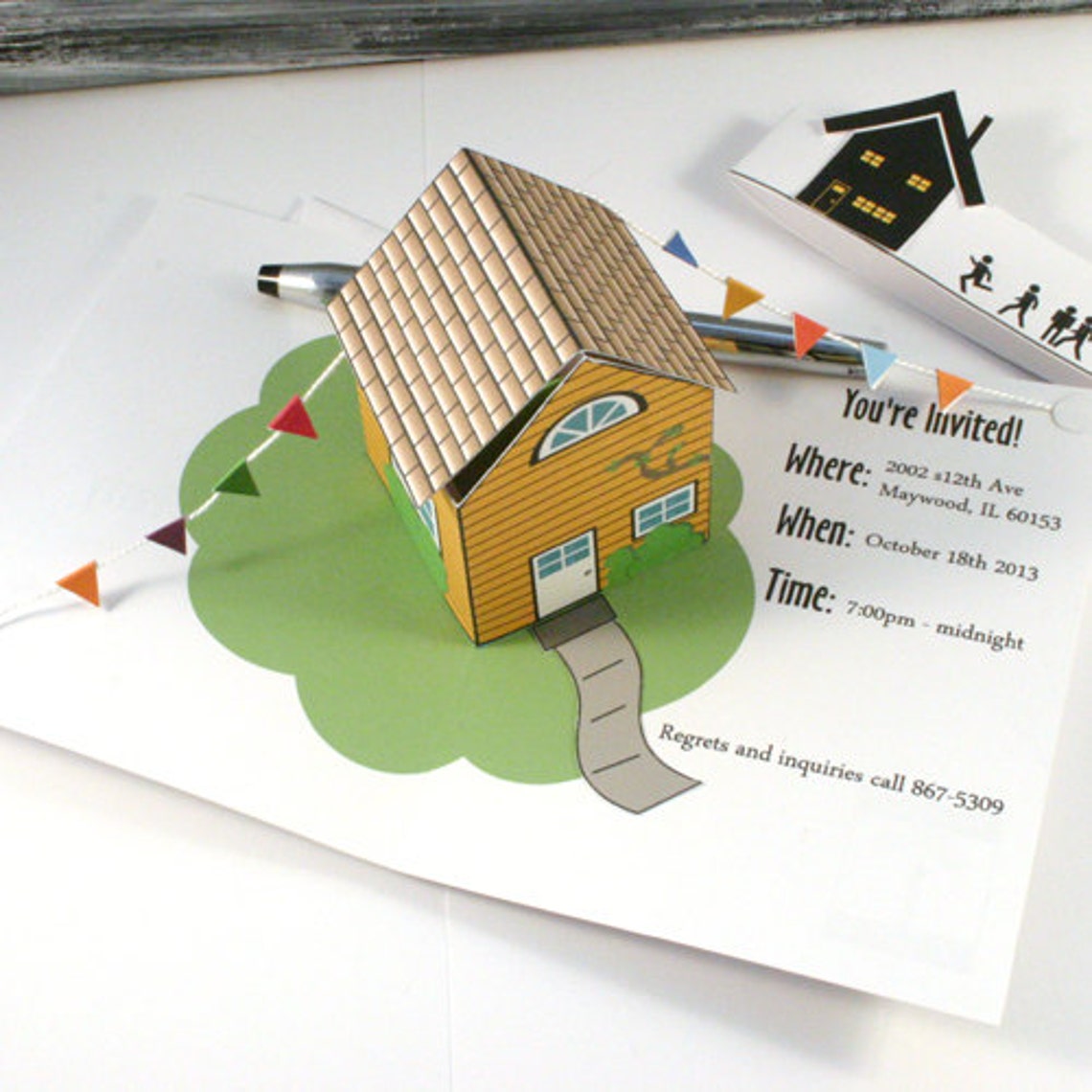 House Party Pop up Greeting Card - House Warming Invite - Etsy