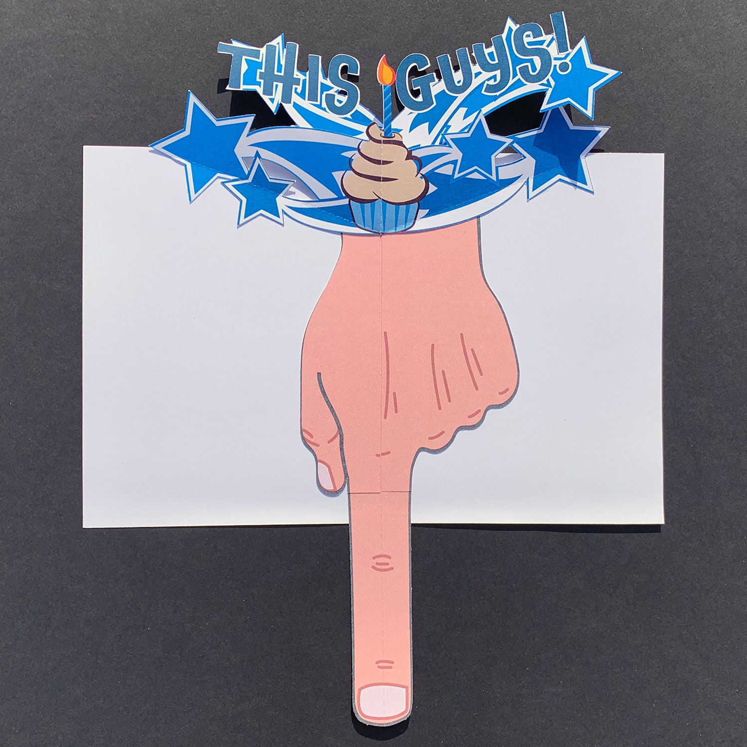 Birthday Card Pop up Pointing Finger - Male and Female Versions - Etsy