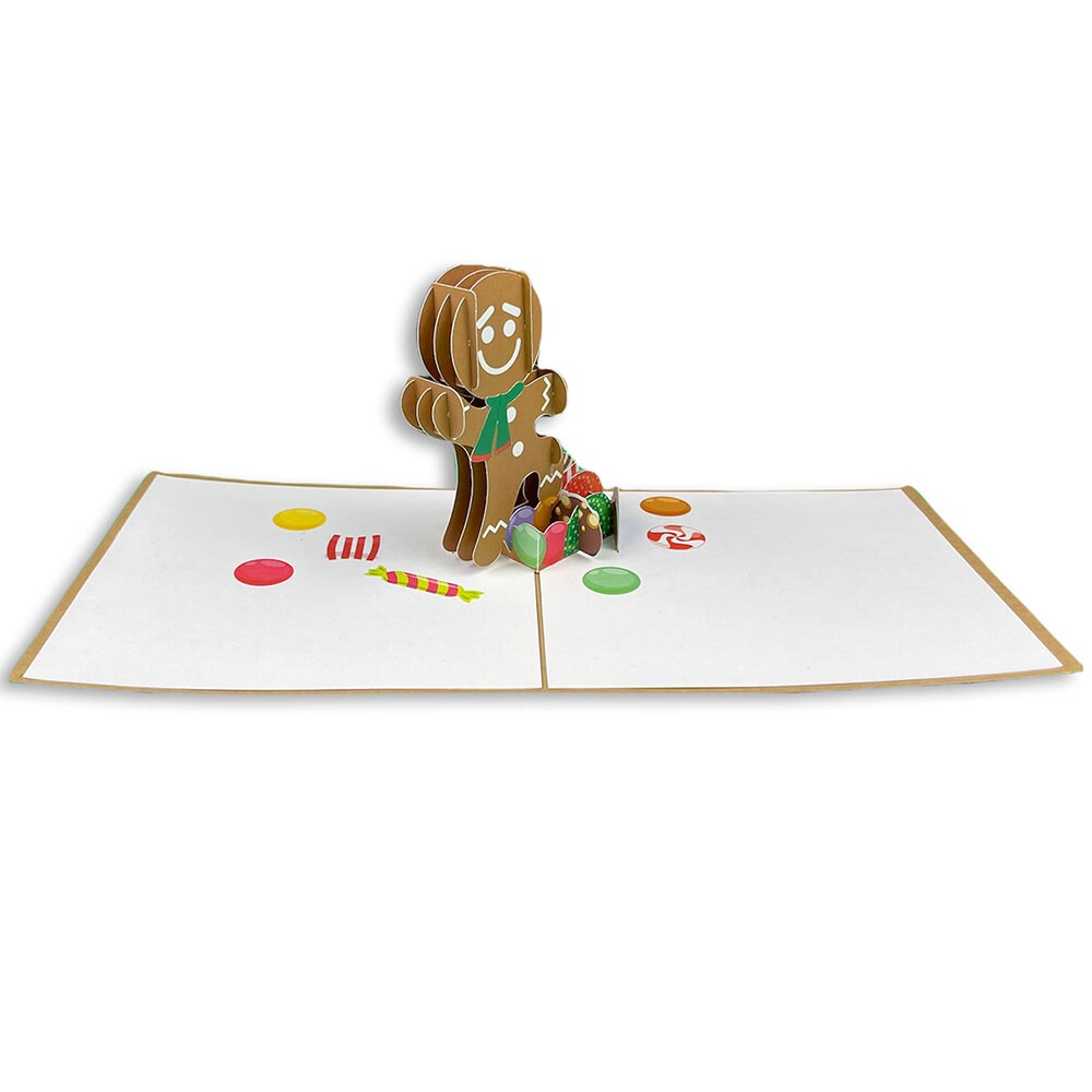 Gingerbread Man Pop up Greeting Card - Etsy
